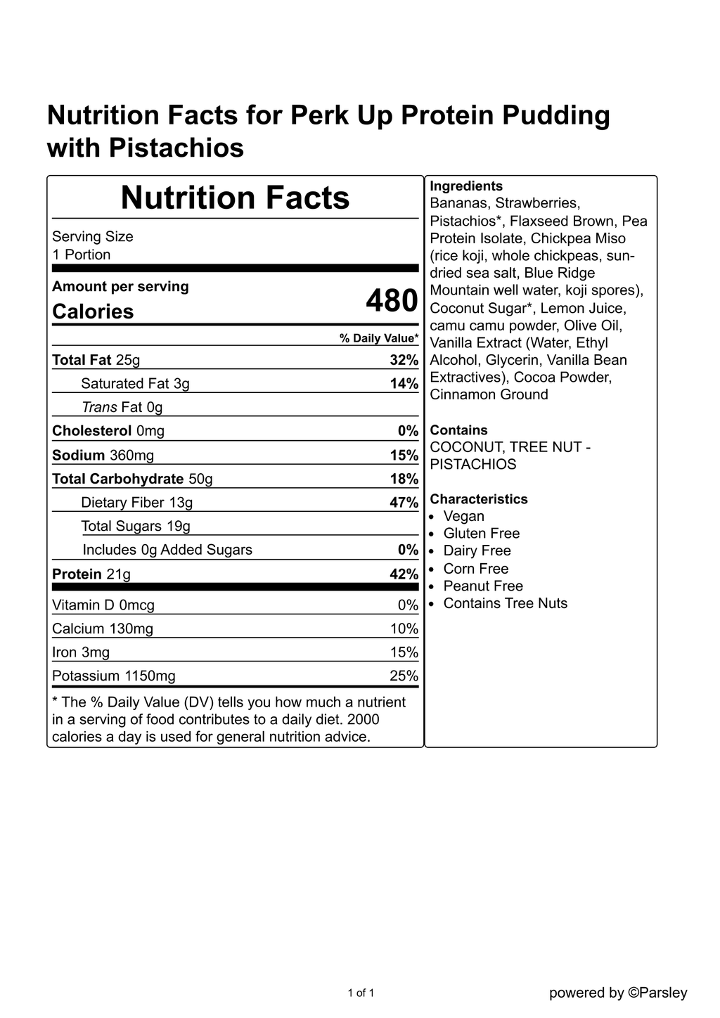 Perk Up Protein Pudding with Pistachios – Chiyo